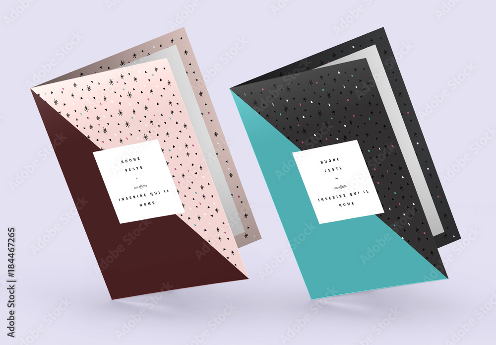 Layout cartolina vacanza Stock Template | Adobe Stock