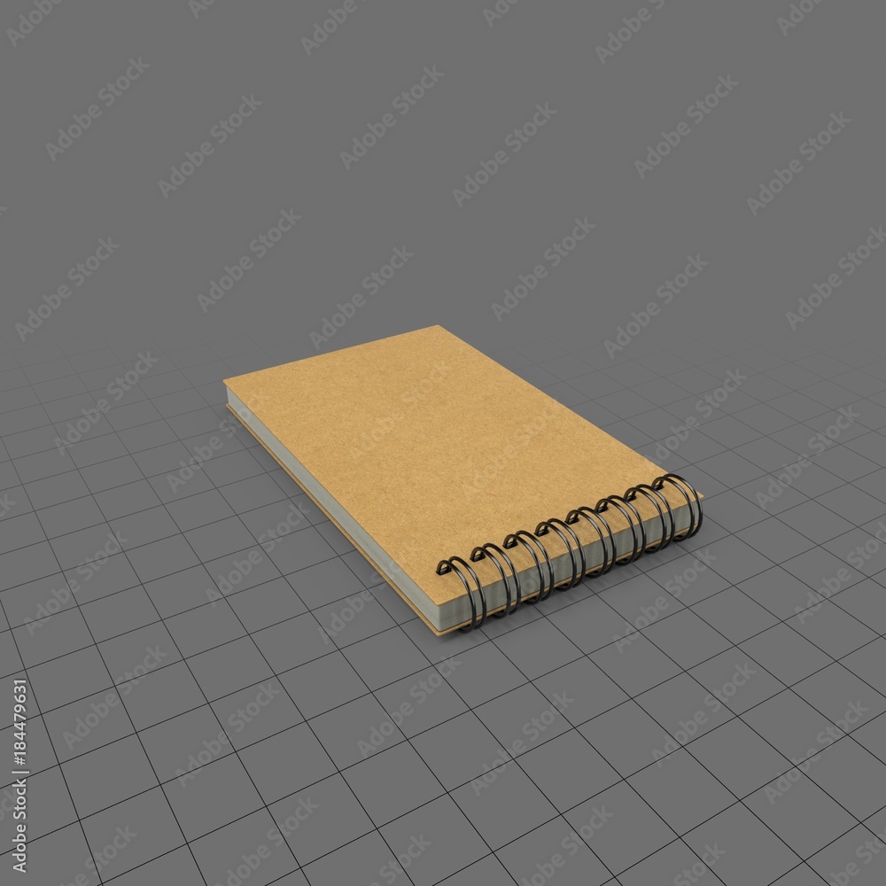 Long spiral notebook Stock 3D asset | Adobe Stock