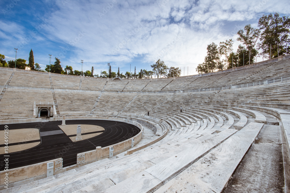 Panathenaic stadium in Athens, Greece (hosted the first modern Olympic ...