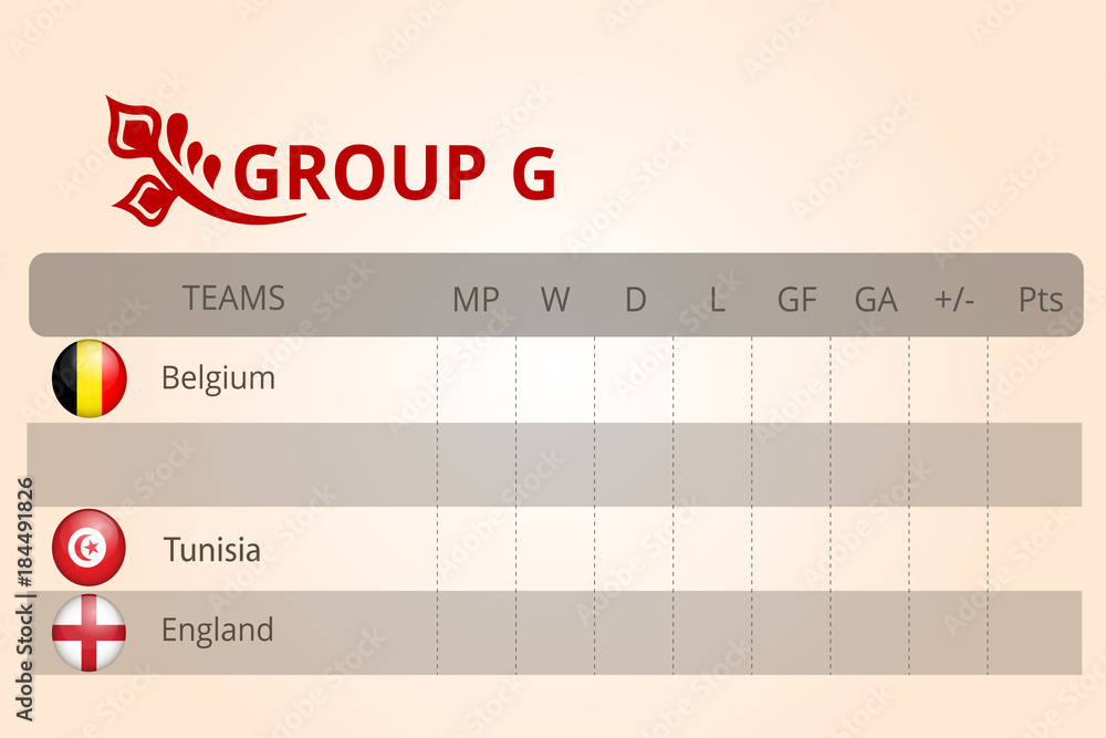 World Cup 2018 Group Stage Results Table | Cabinets Matttroy