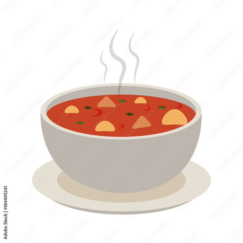 Soup delicious food Stock Vector | Adobe Stock