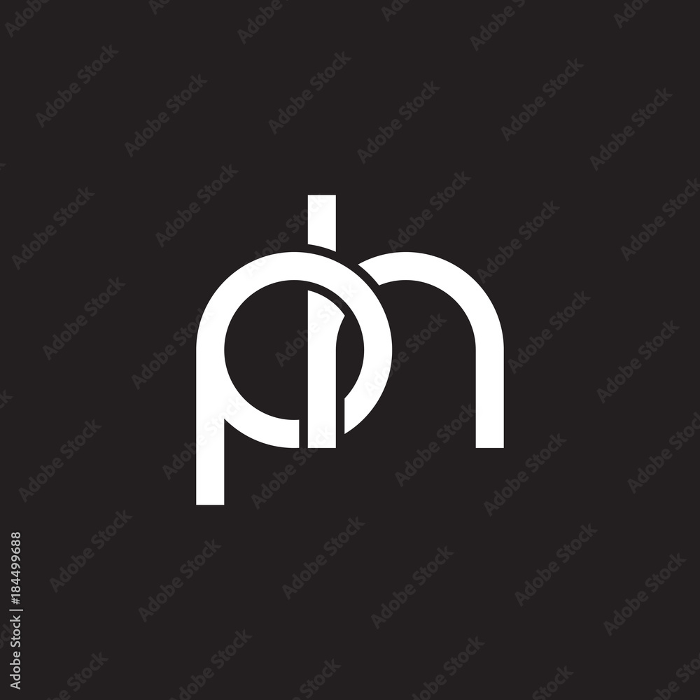 Initial lowercase letter ph, overlapping circle interlock logo, white ...