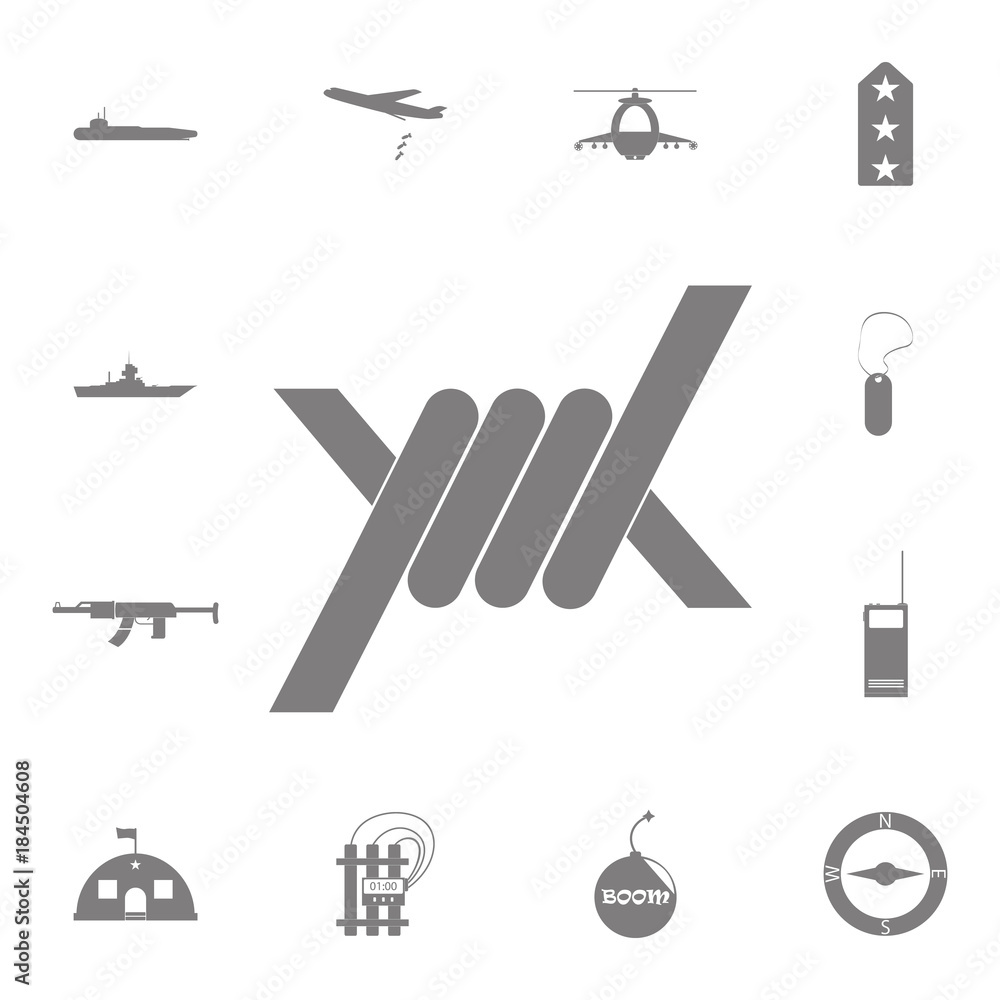 Barbed Wire icon. Set of military elements icon. Quality graphic design ...