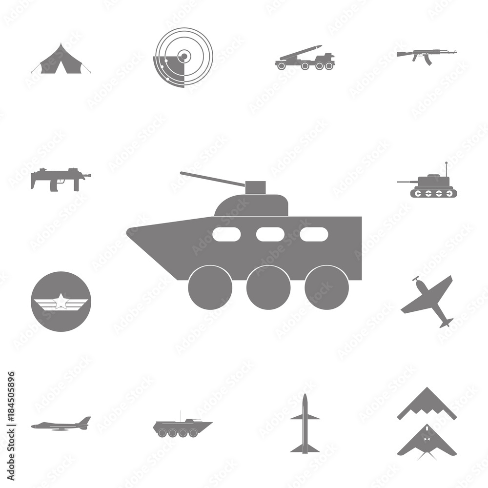 Armored vehicle icon. Set of military elements icon. Quality graphic ...
