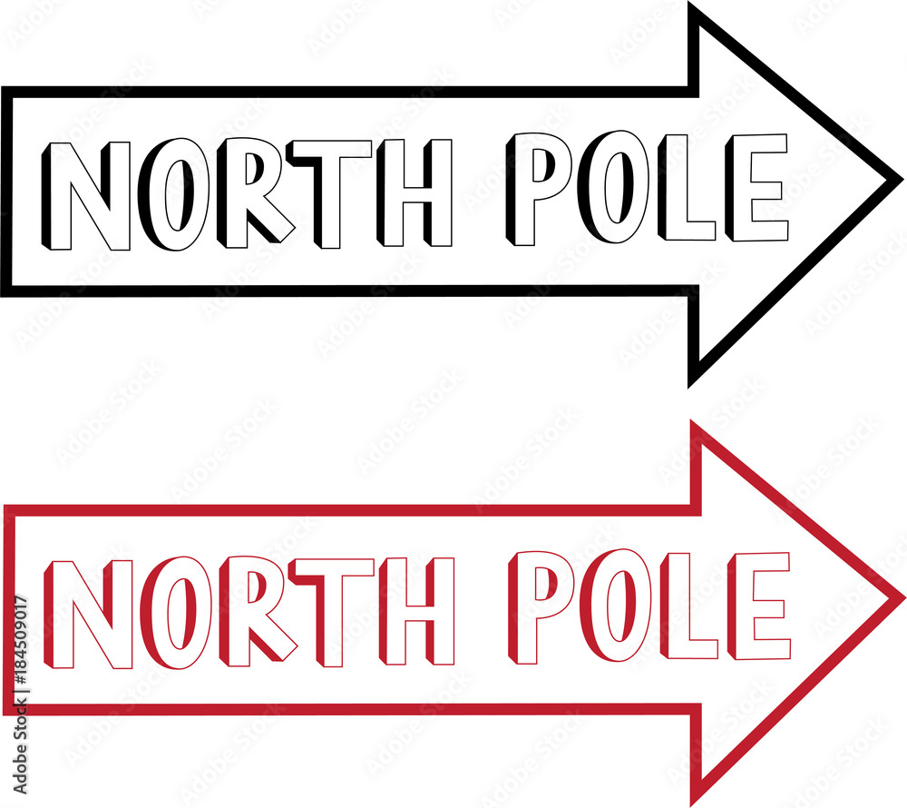 north pole sign Stock Vector | Adobe Stock