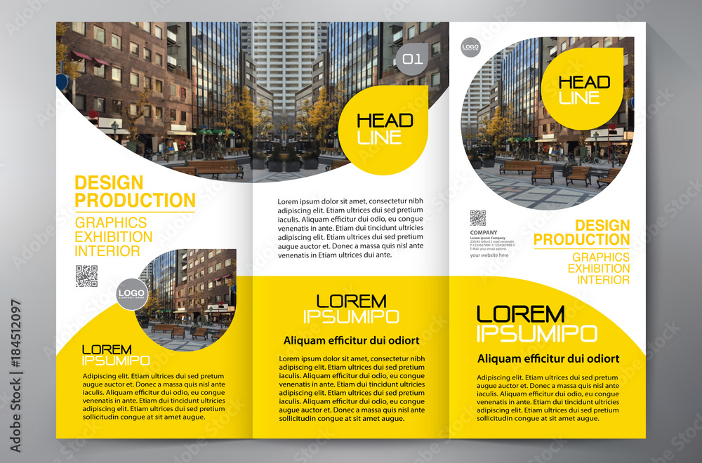 Brochure 3 fold flyer design a4 template. Stock Vector | Adobe Stock