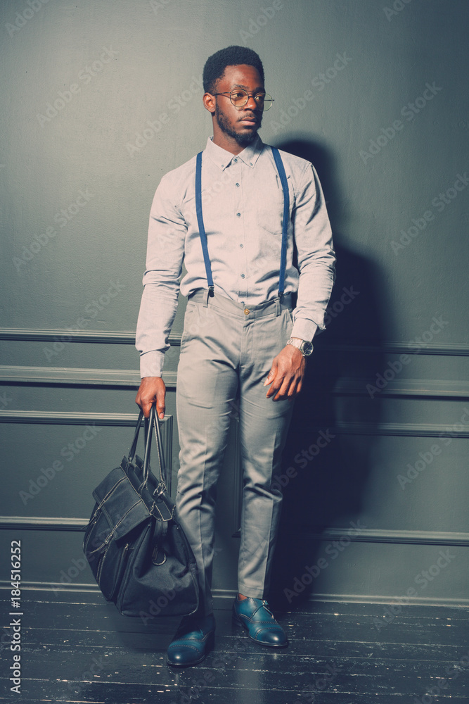 Black male fashion model Stock Photo | Adobe Stock
