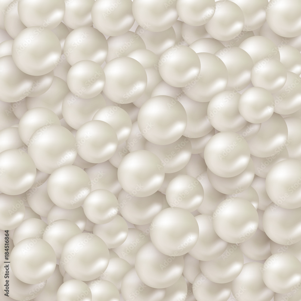 Pearl background. Vector different sizes pearl texture. Stock Vector ...