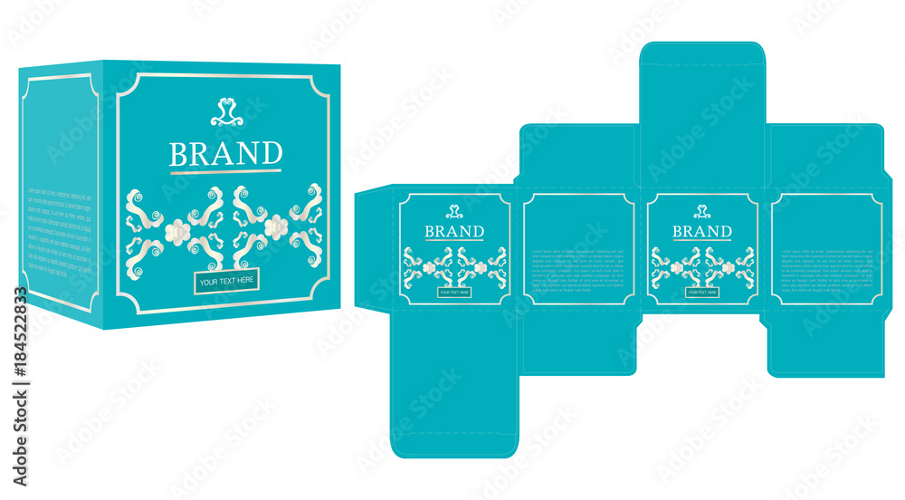 Packaging design, luxury box design template and mockup box ...