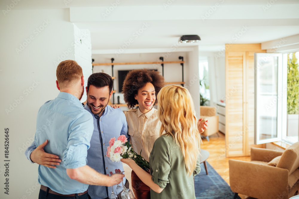 When dear friends come to visit Stock Photo | Adobe Stock