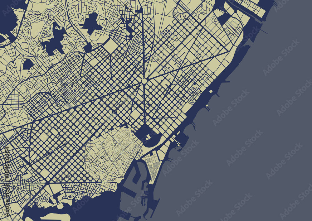 Barcelona Spain City Center Map Browse All : Images Of Barcelona