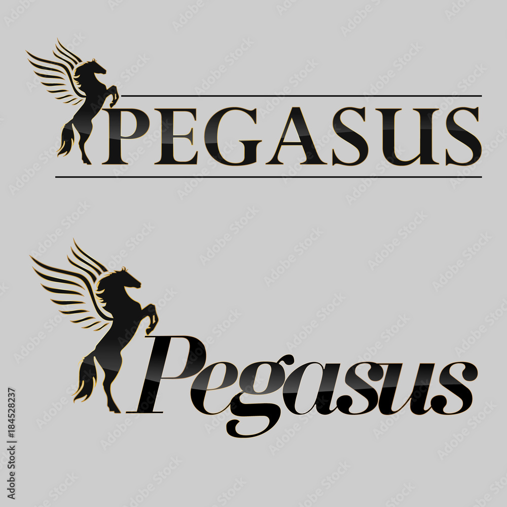 pegasus logo Stock Vector | Adobe Stock