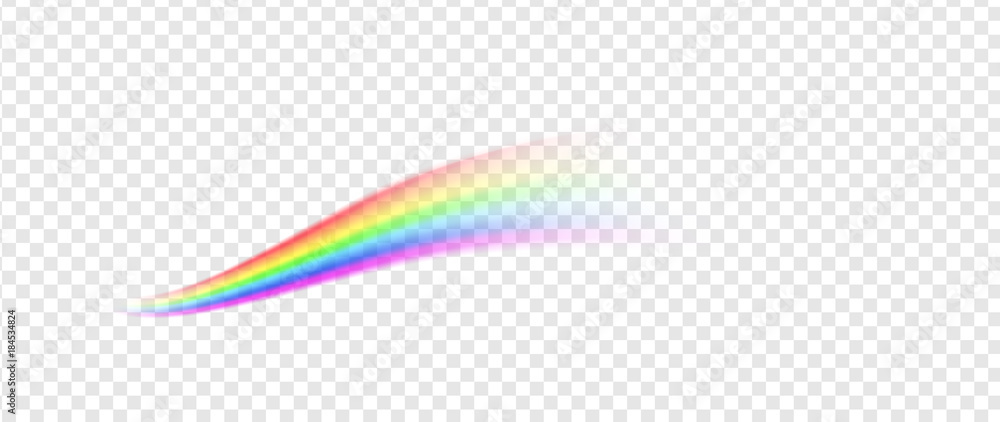Rainbow line illustration isolated on transparent background Stock ...