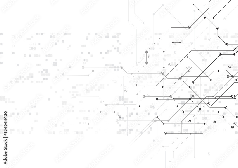 vector white background abstract technology communication data Science ...