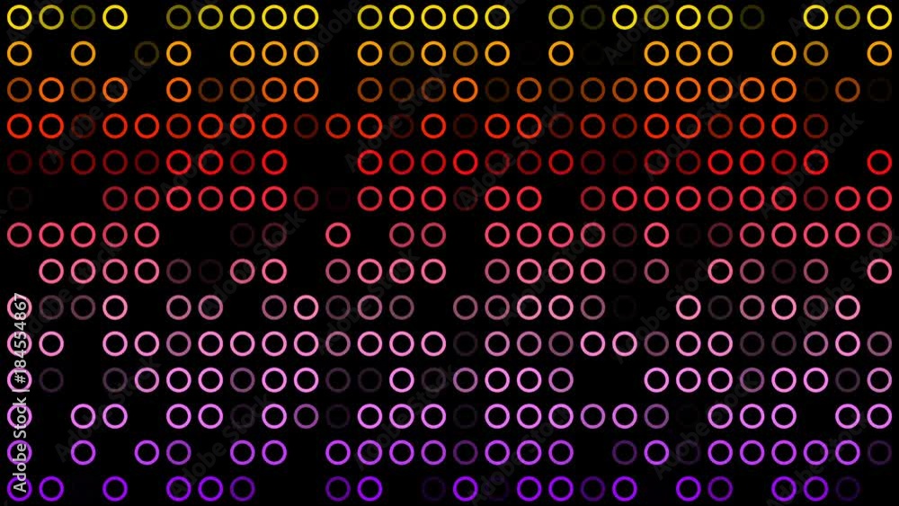 Animated background pattern with circles. Backdrop with colorful ...