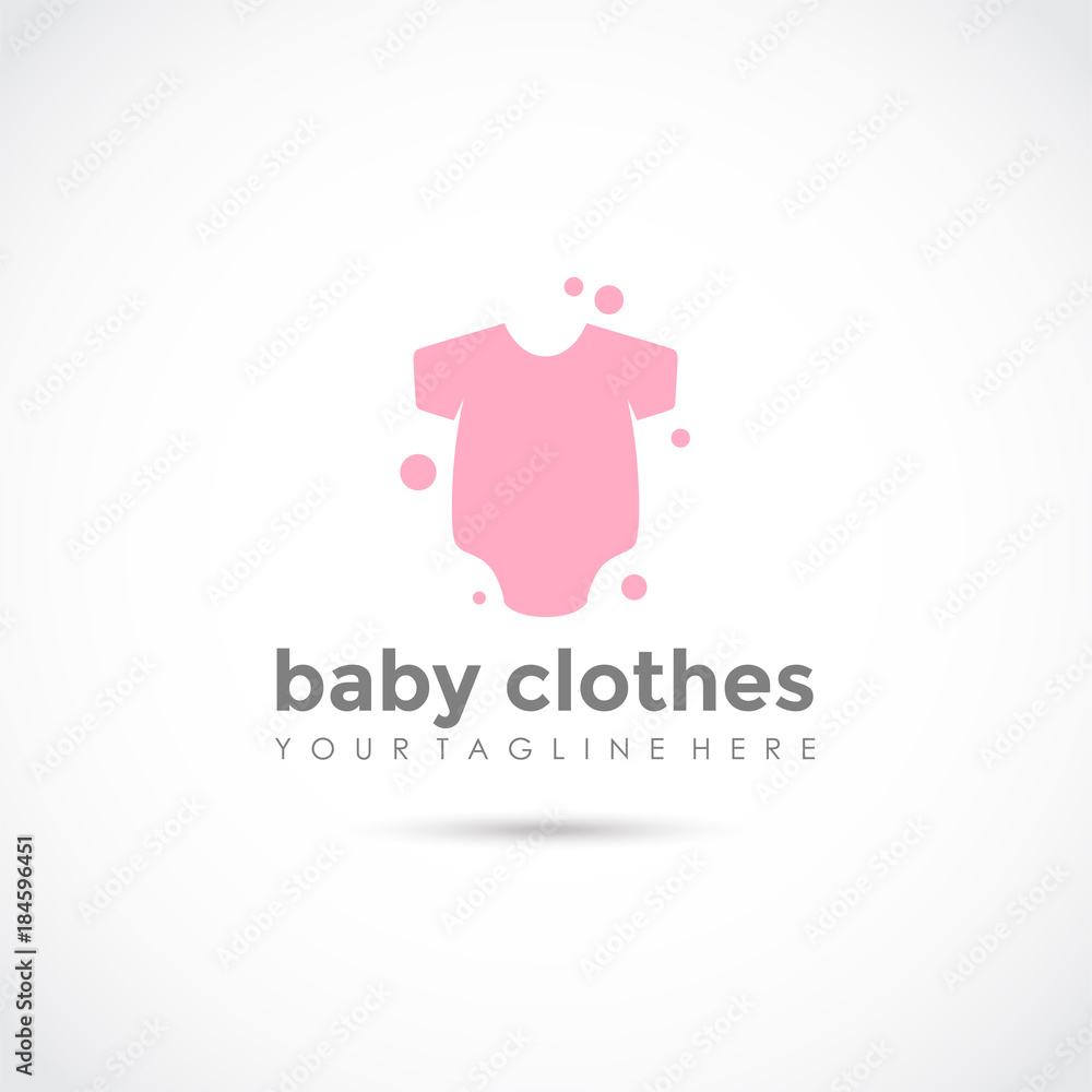 Baby Clothes Logo Design. Vector Illustrator Eps.10 Stock Vector ...