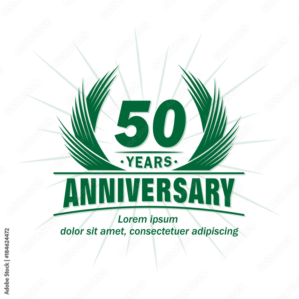 50 years design template. Anniversary vector and illustration template ...