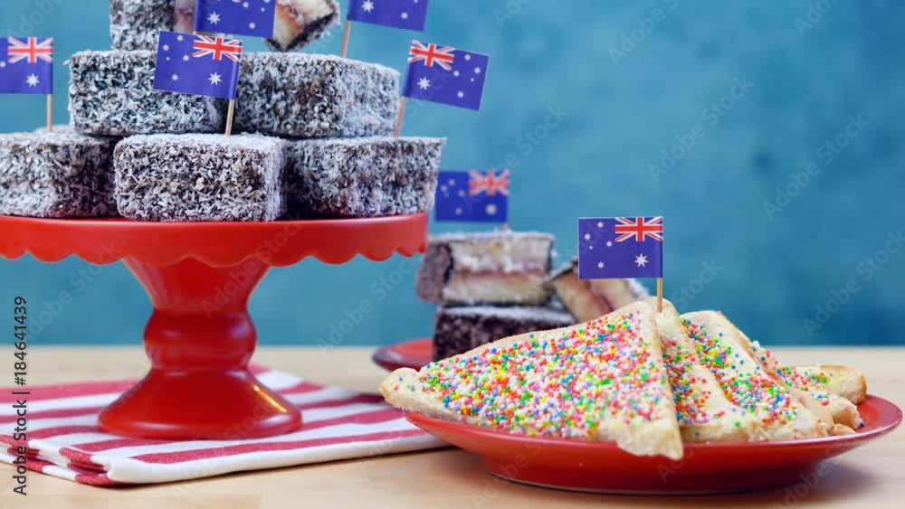 Iconic traditional Australian party food, Lamington cakes and Fairy ...