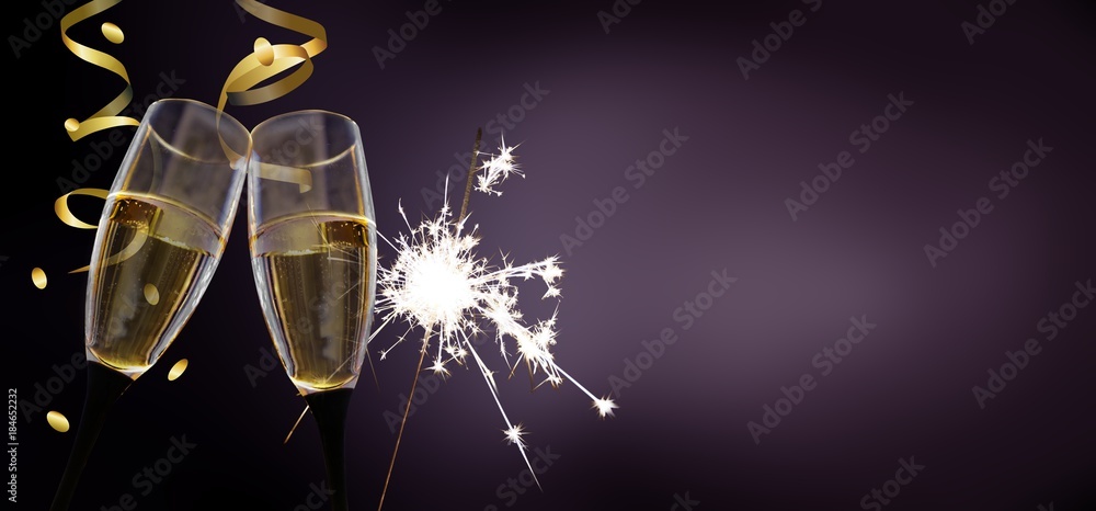 Anstoßen - Neujahr / Silvester / Feier Stock-Foto | Adobe Stock