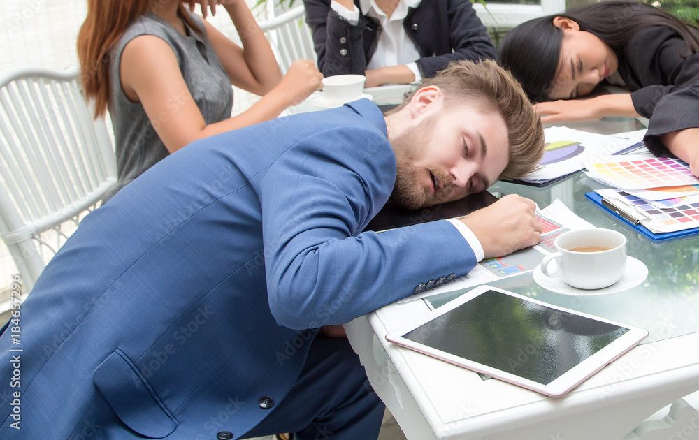 Group Meeting People Asleep