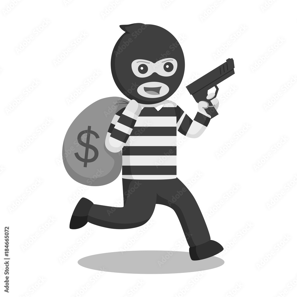 Thief Clipart Black And White