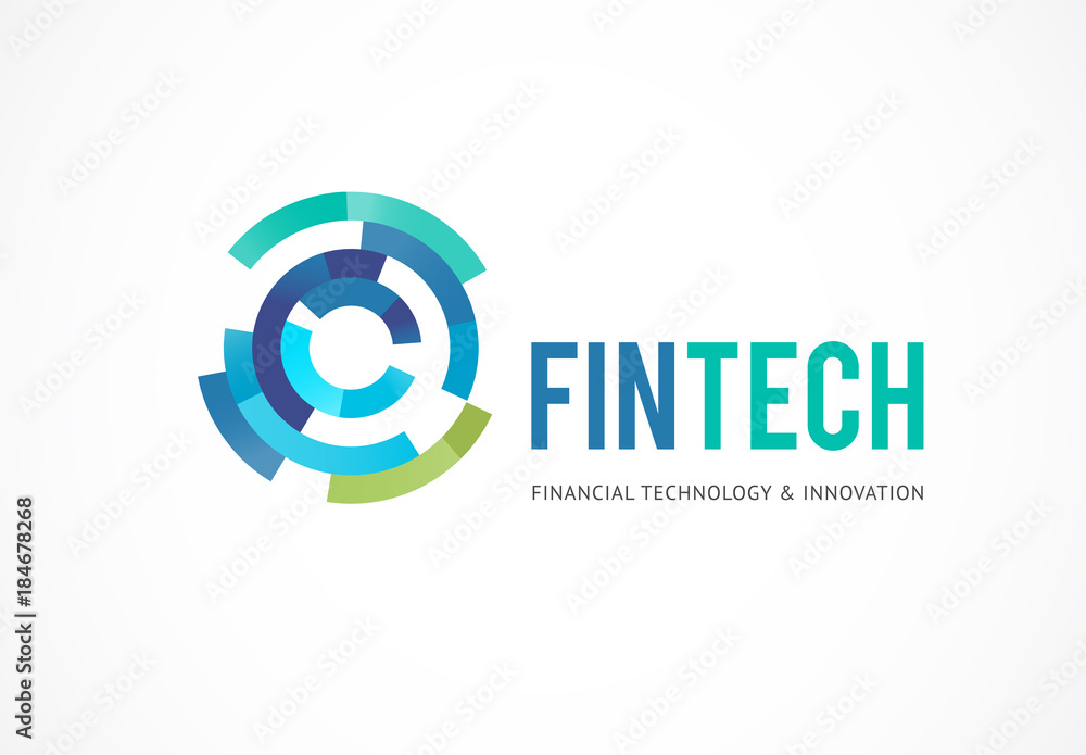 Logo concept for fintech and digital finance industry Stock Vector ...