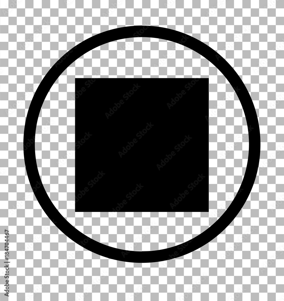 Stop sign. Dark gray icon on transparent background. Stop icon. Stock ...