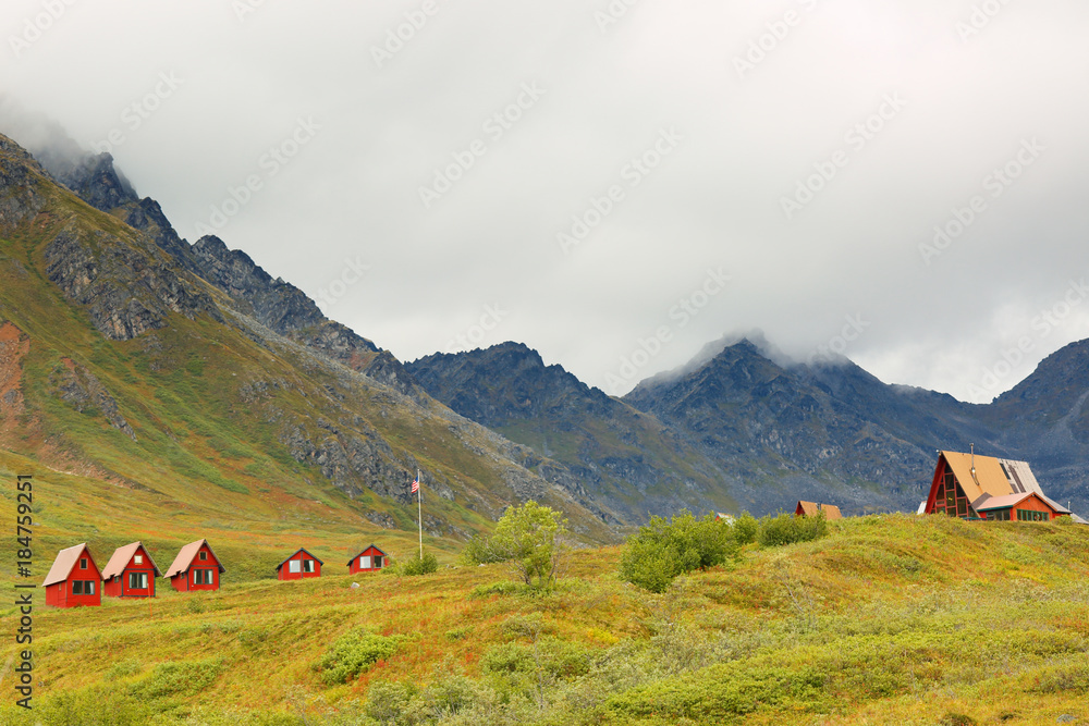 View of Independence Mine State Historical Park at Palmer, Alaska ...