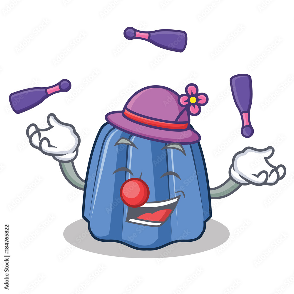 Juggling jelly character cartoon style Stock Vector | Adobe Stock