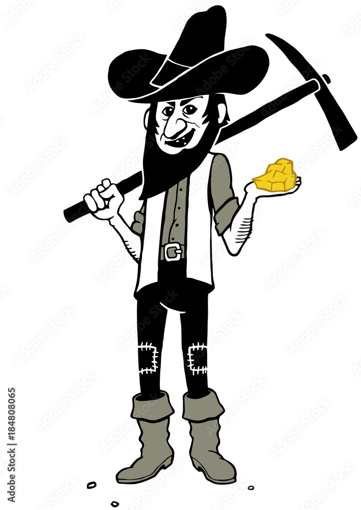 Gold Digger Cartoon Stock Vector | Adobe Stock