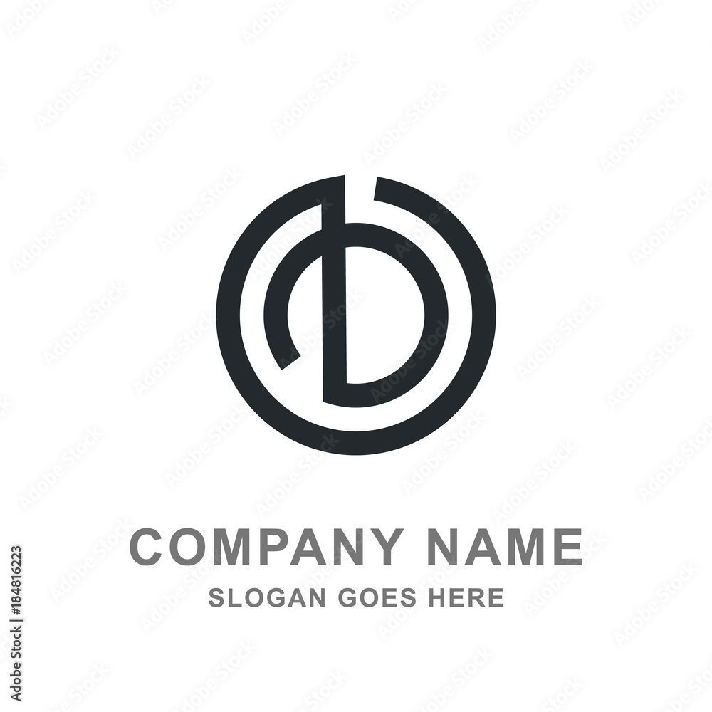 Round Letter D Logo Vector Stock Vector | Adobe Stock