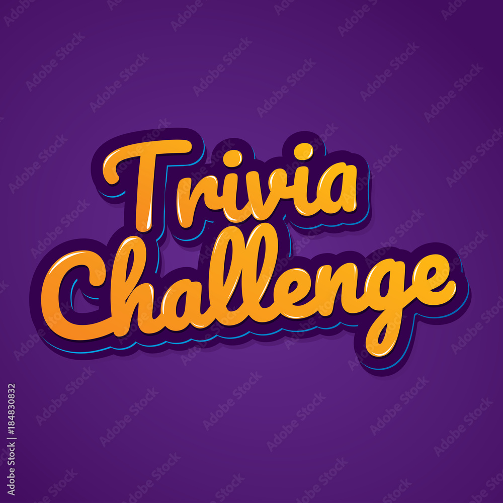 Fancy Square Trivia Challenge Announcement Banner Illustration Stock ...