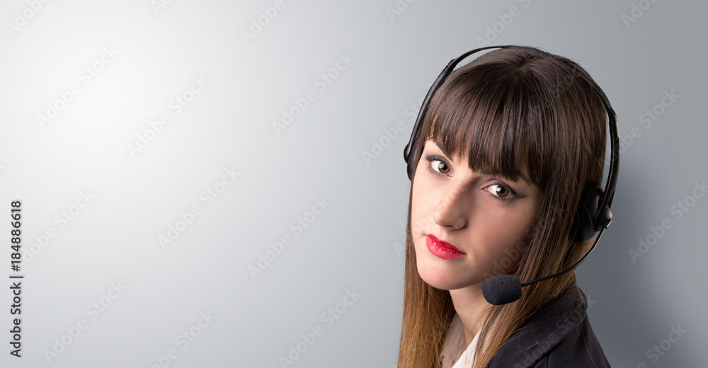 Female telemarketer Stock Photo | Adobe Stock