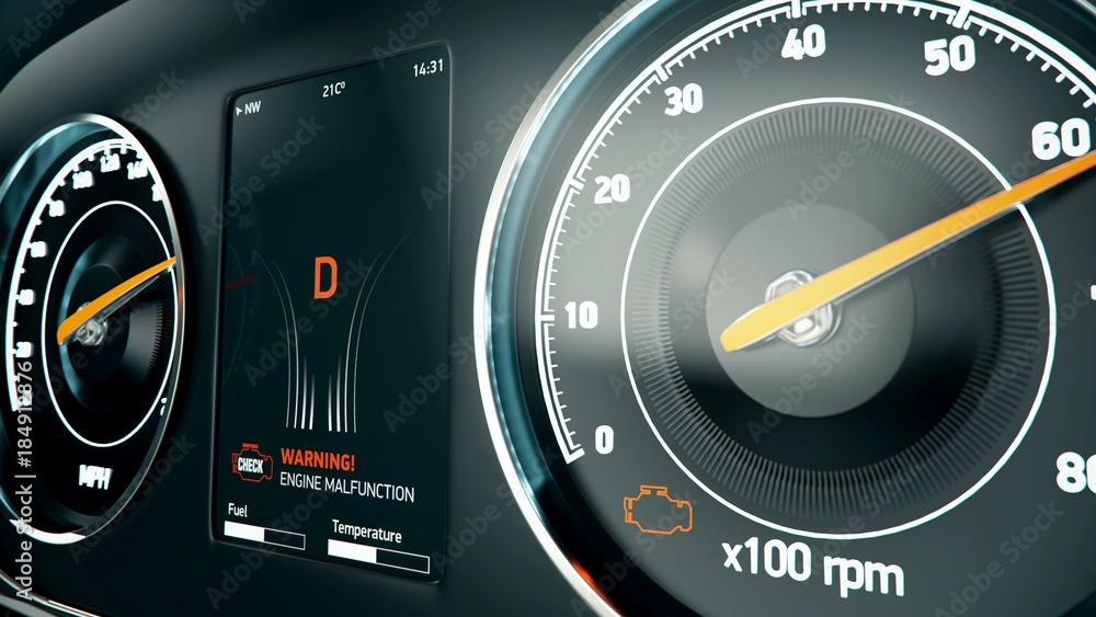 Car engine fails after start, warning message on display, system ...