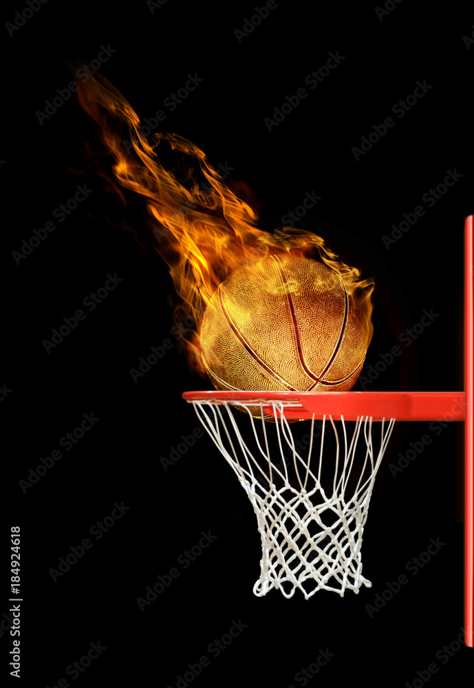 basketball ball flying to hoop Stock Photo | Adobe Stock