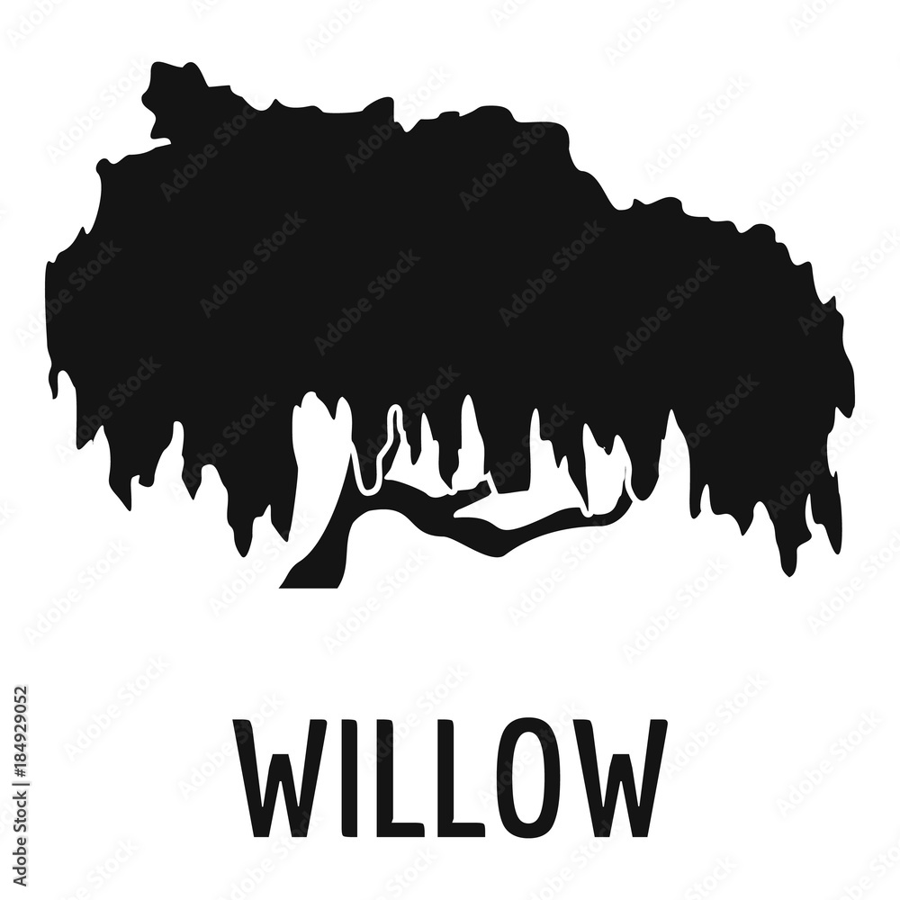 Willow tree icon. Simple illustration of willow tree vector icon for ...