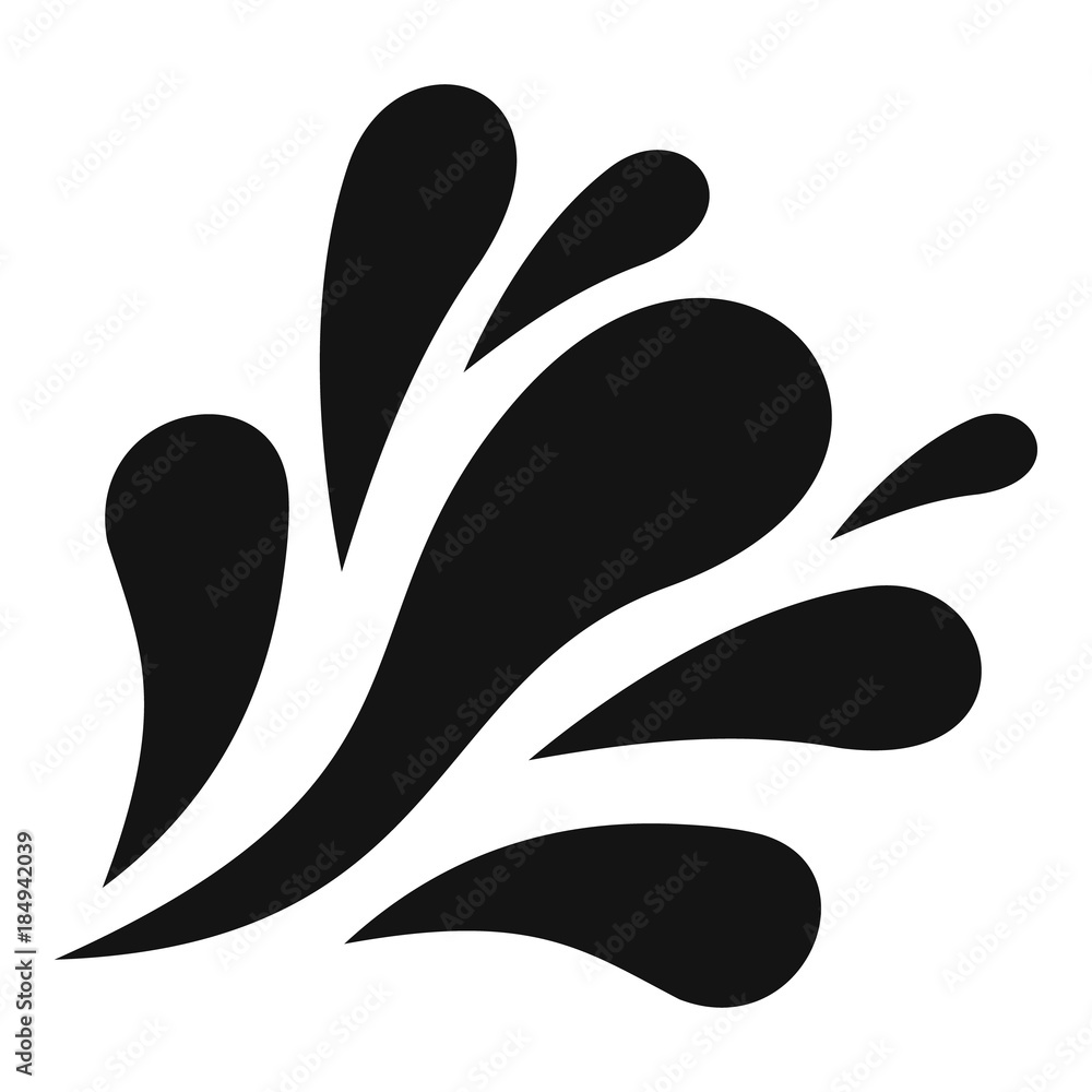 Wave splash icon. Simple illustration of wave splash vector icon for ...