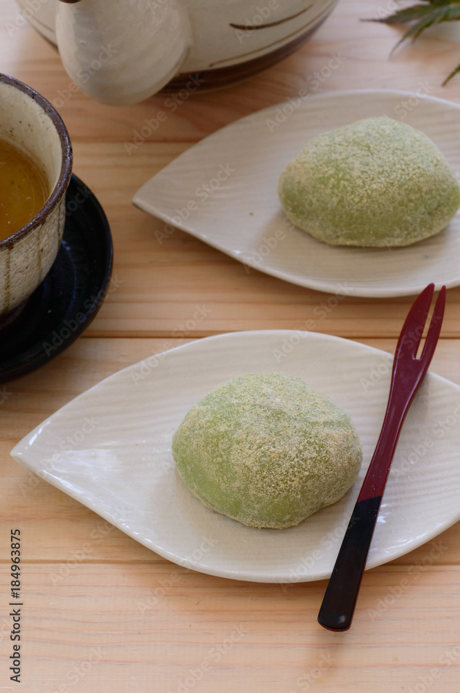 Uguisu-mochi is made from sticky rice flour, which produces very tender ...