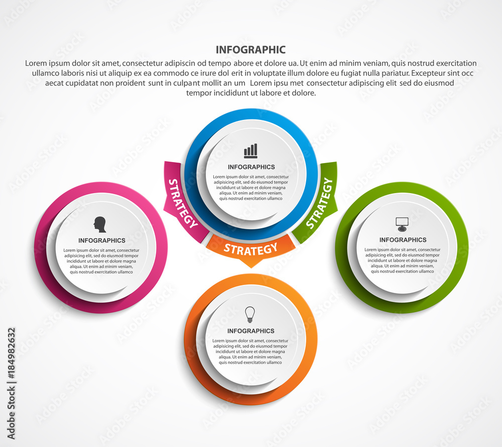 Infographic design organization chart template for business ...