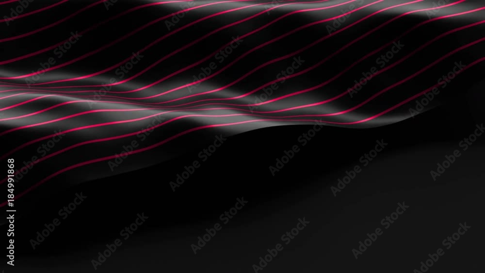 Abstract 3d Rendering Of Seamless Loop Smooth Surface Animation With