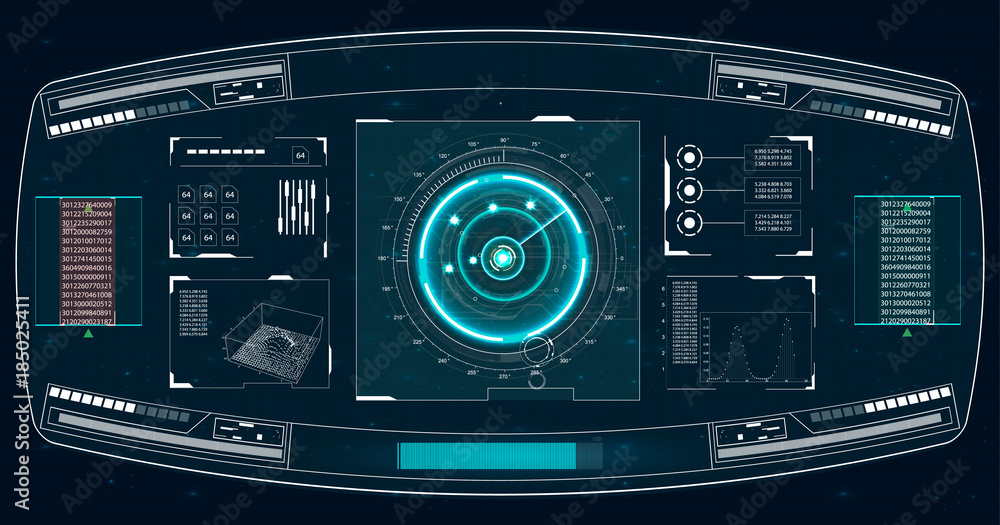 Radar screen. Vector illustration for your design. Technology ...