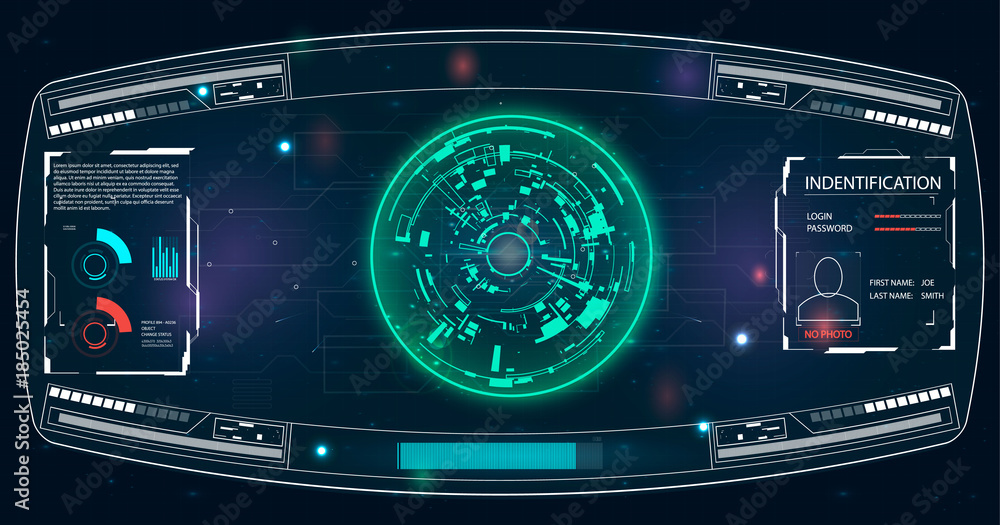 Radar screen. Vector illustration for your design. Technology ...