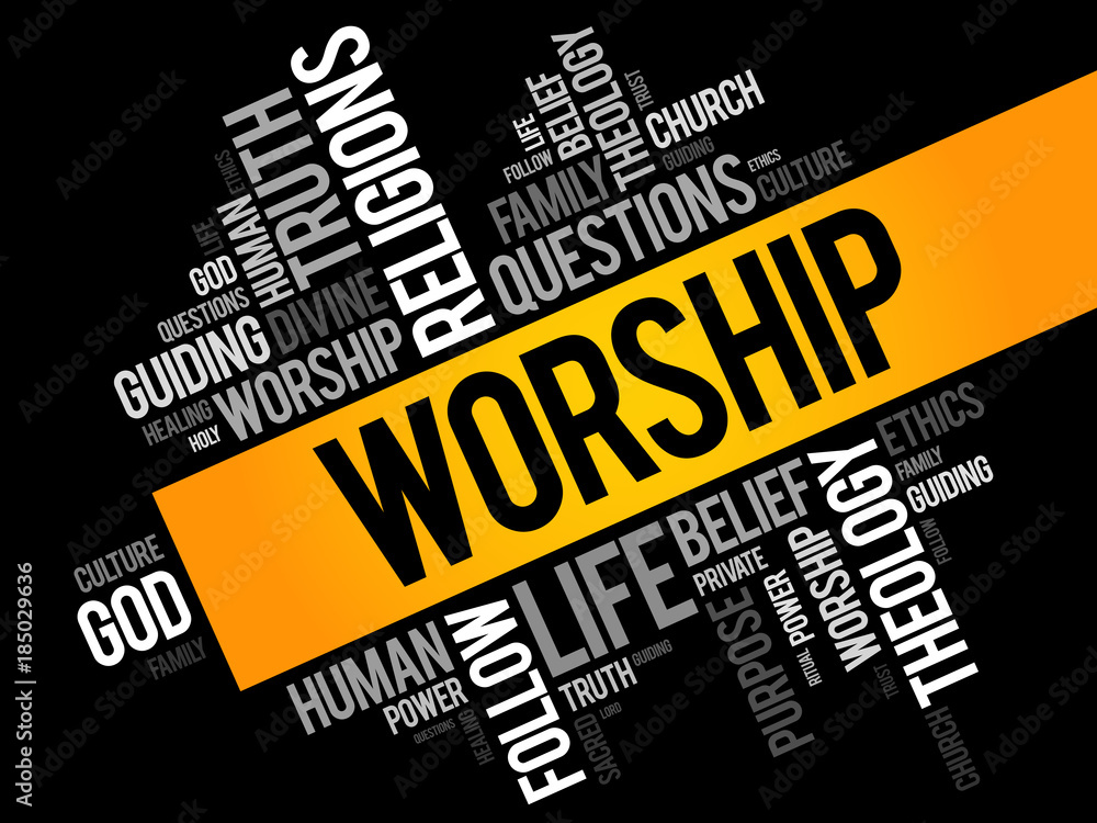 Worship word cloud collage, social concept background Stock Vector ...
