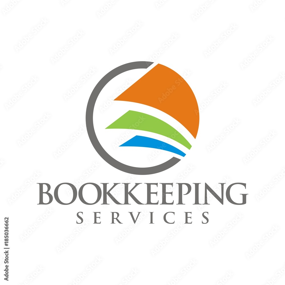 Bookkeeping logo initial design template vector illustration Stock ...