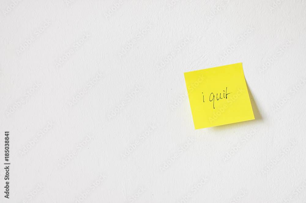 Neon yellow sticky note or post it with handwritten message saying 'I ...