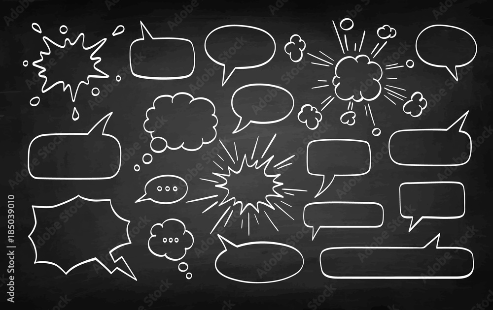 Set of speech bubbles. Stock Vector | Adobe Stock