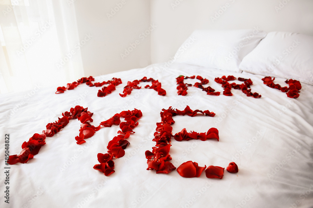 Will You Marry Me In Rose Petals