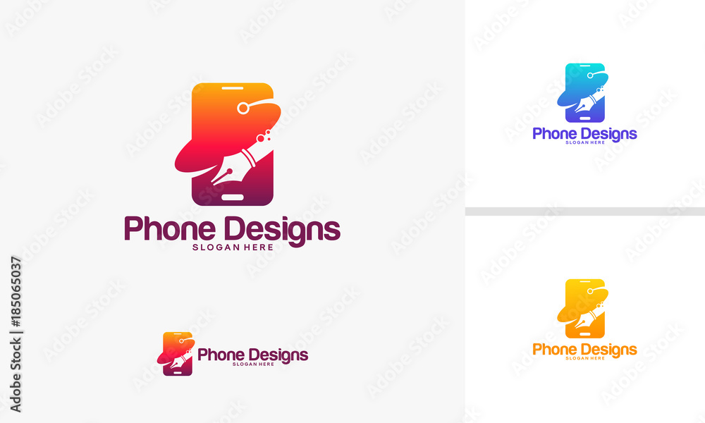 Mobile Art logo template, Phone Designs logo designs vector ...