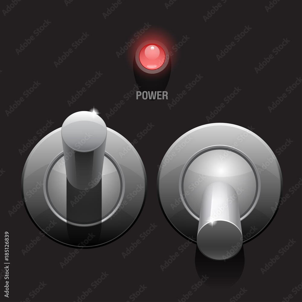 Cool Realistic Toggle Switch Stock Vector | Adobe Stock