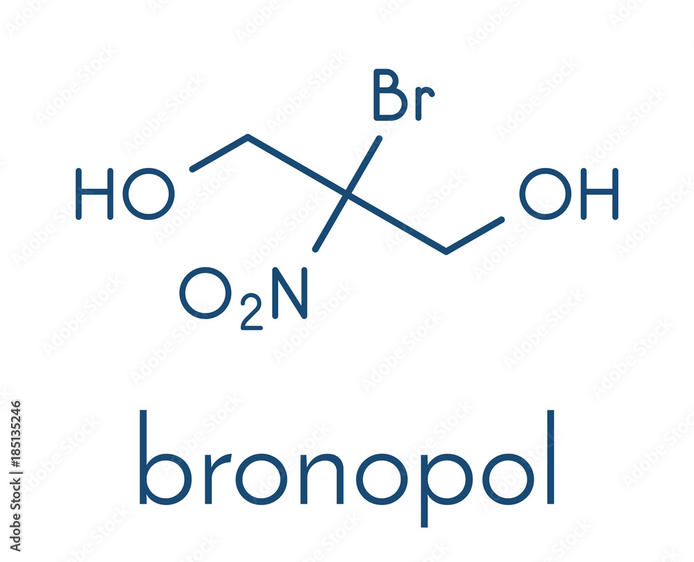 Bronopol preservative molecule. Possibly carcinogenic through ...
